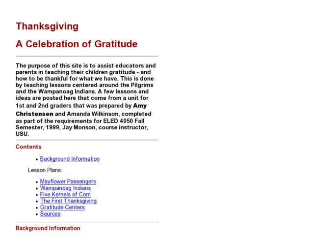 Thanksgiving, A Celebration of Gratitude Lesson Plan for All Grades ...