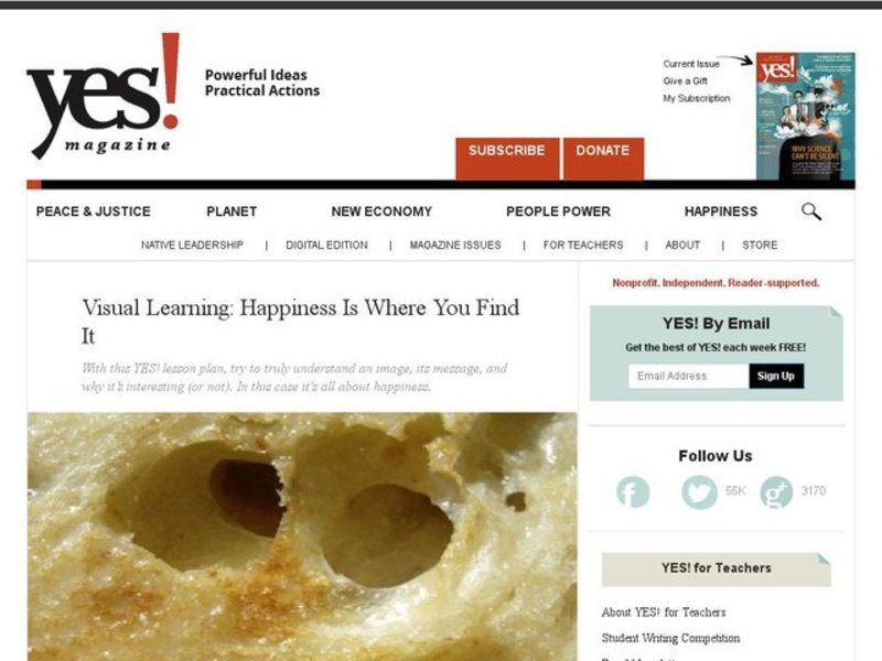 Visual Learning: Happiness Is Where You Find It Lesson Plan for 9th ...