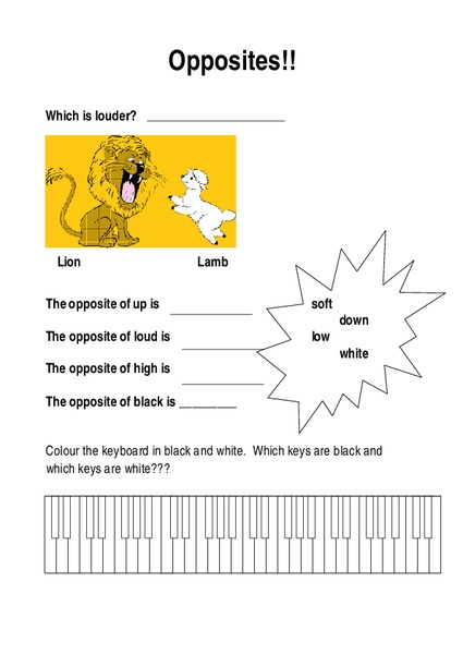 Music Worksheet Lesson Plan for 2nd - 3rd Grade | Lesson Planet